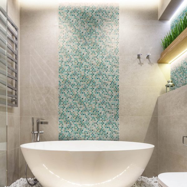 Onix Recycled Glass Mosaic Floor & Wall Tile - BV Tile and Stone
